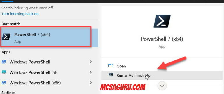 How to run PowerShell script - MCSAGURU