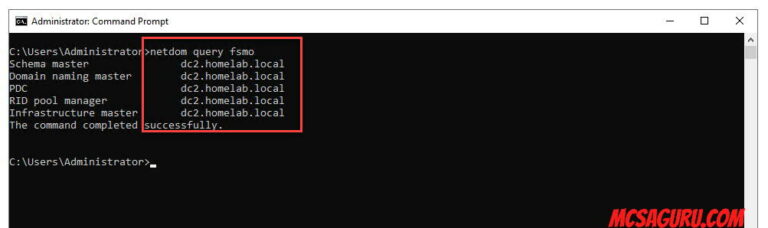How to Transfer FSMO Roles From one Domain Controller to another Domain ...